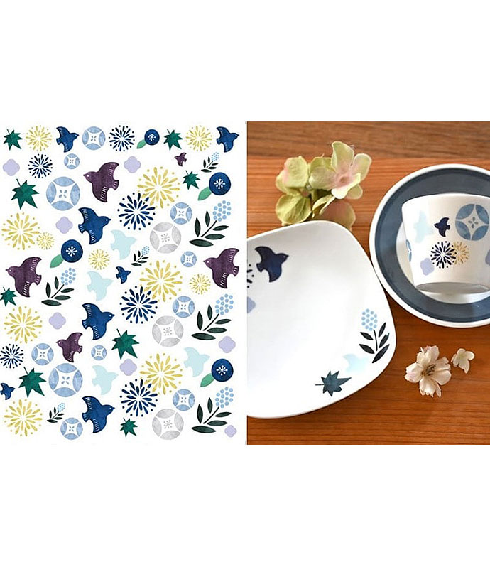 水彩モダン和柄 栞 SHIORI | キルンアート